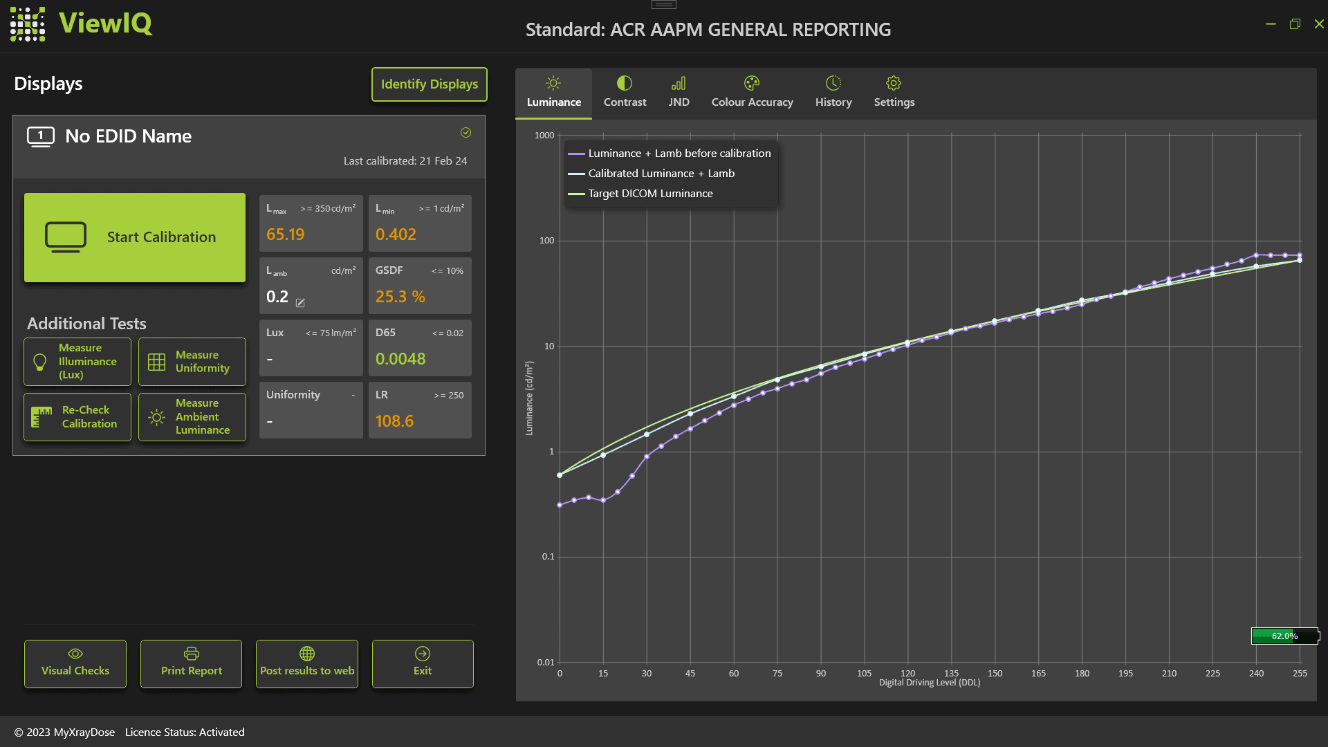 Performing a Calibration - MyXrayDose
